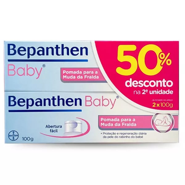 Bepanthen Baby Pomada Muda Fralda 100G X2 Desconto 50% 2ªUnidade ...